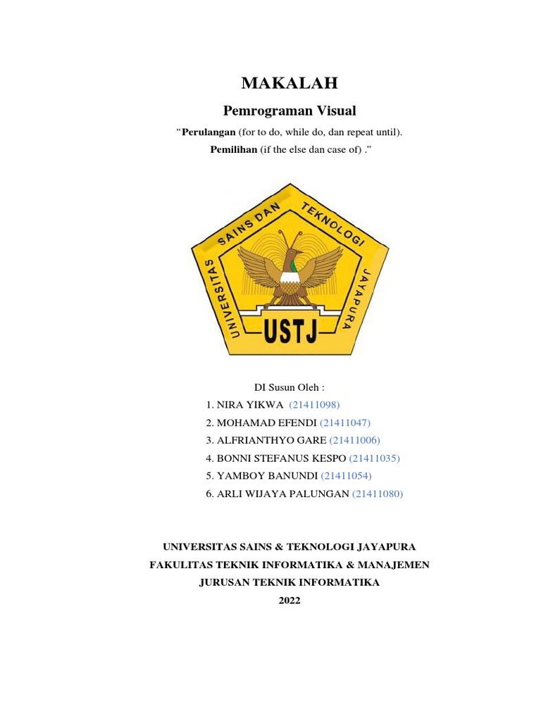 Makalah Perulangan Dan Pemilihan | PDF