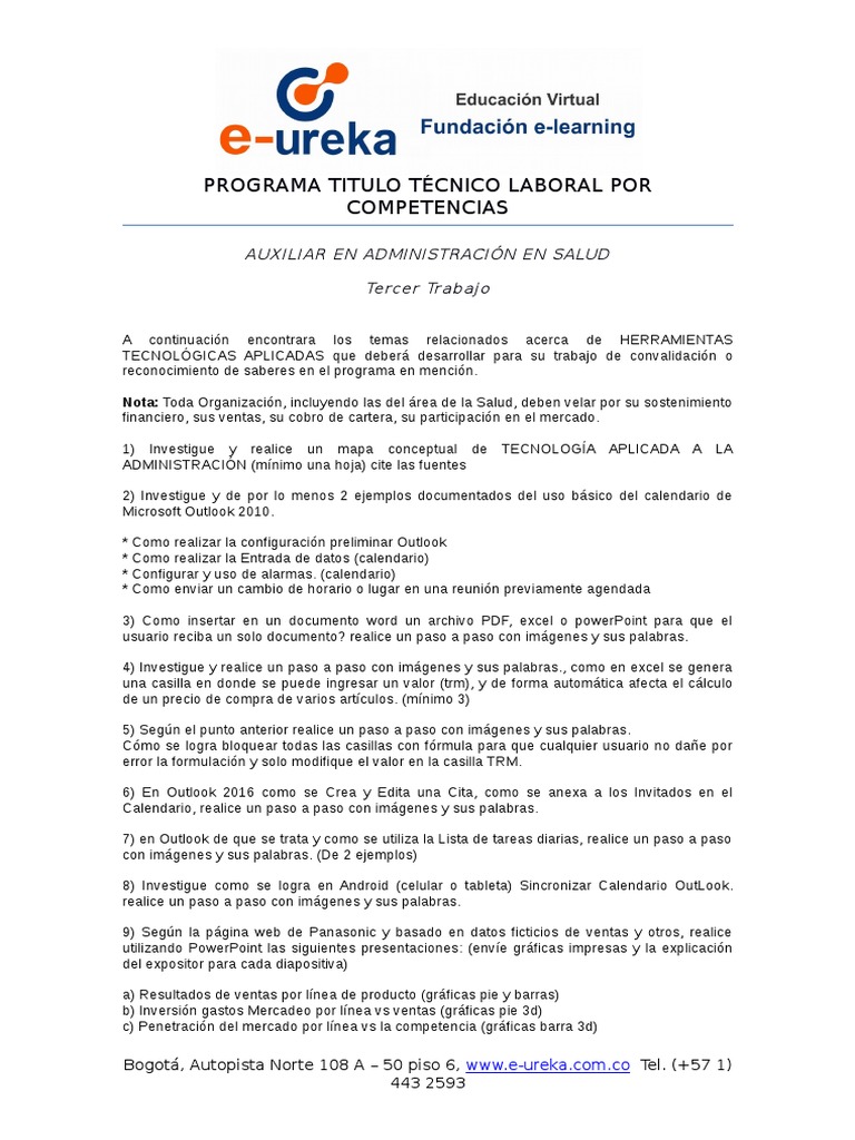 TEMARIO 3 Administracion en Sector Salud | PDF | Microsoft Excel ...