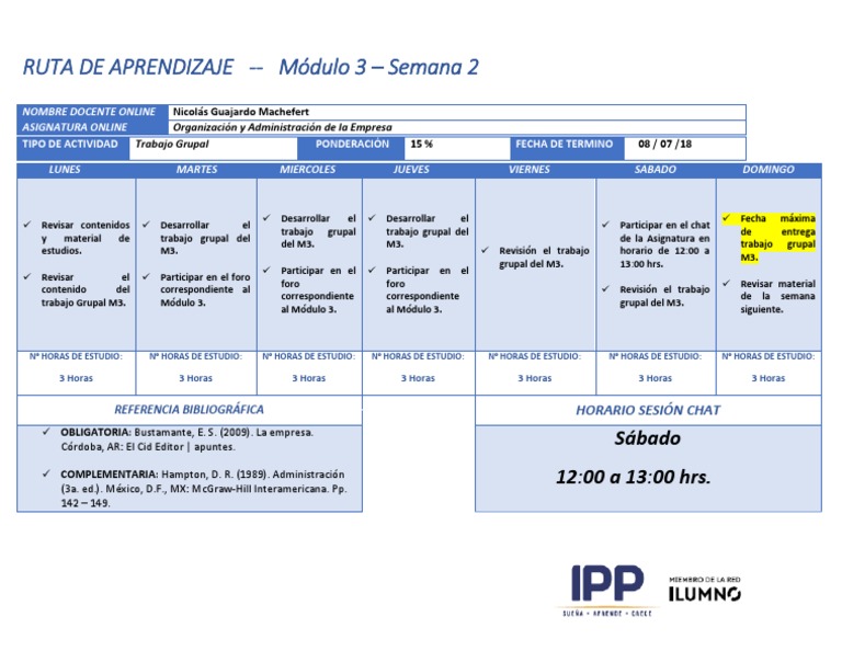 Organización Módulo 3 - Semana 2 | PDF