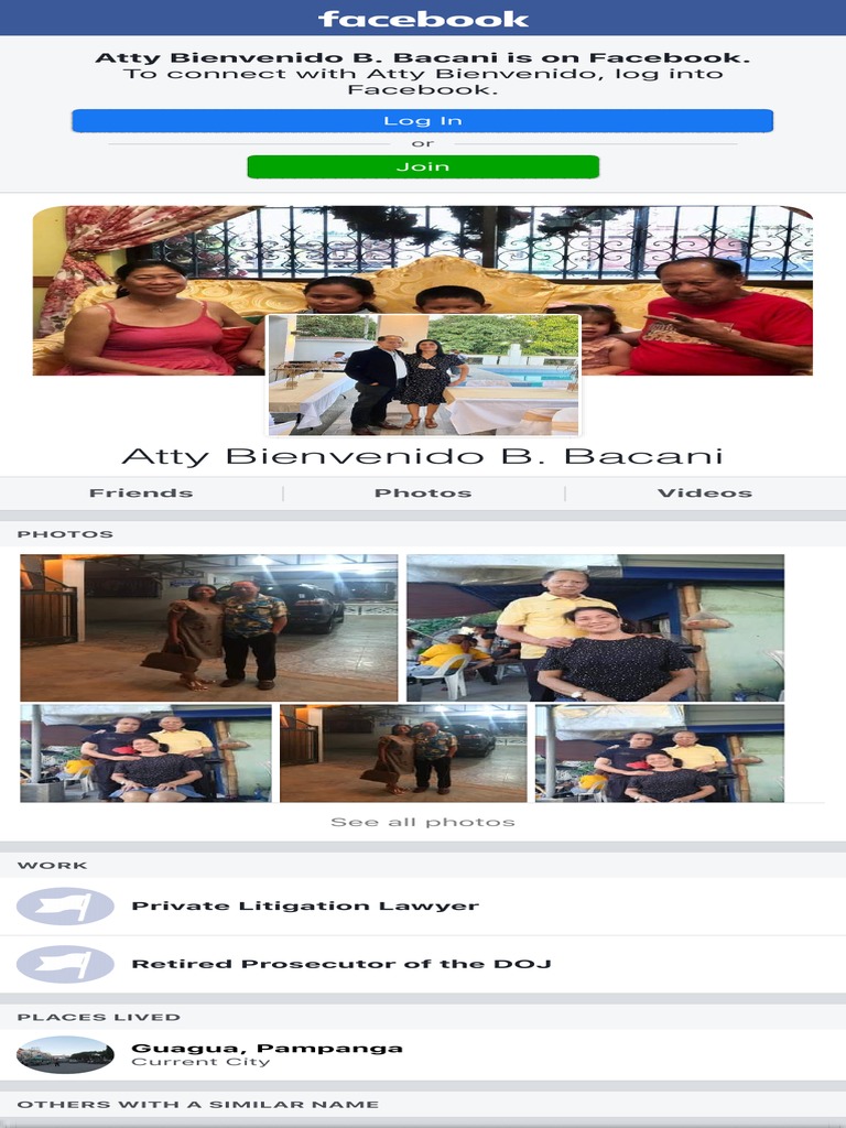 Atty Bienvenido B. Bacani Facebook | PDF