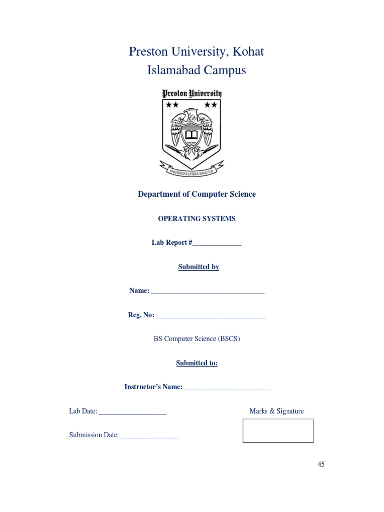 Preston University Kohat Islamabad Campus Department Of Computer Science Pdf Pointer 
