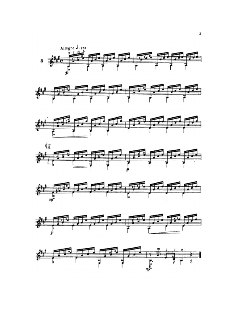 Carulli Estudio No. 3 | PDF