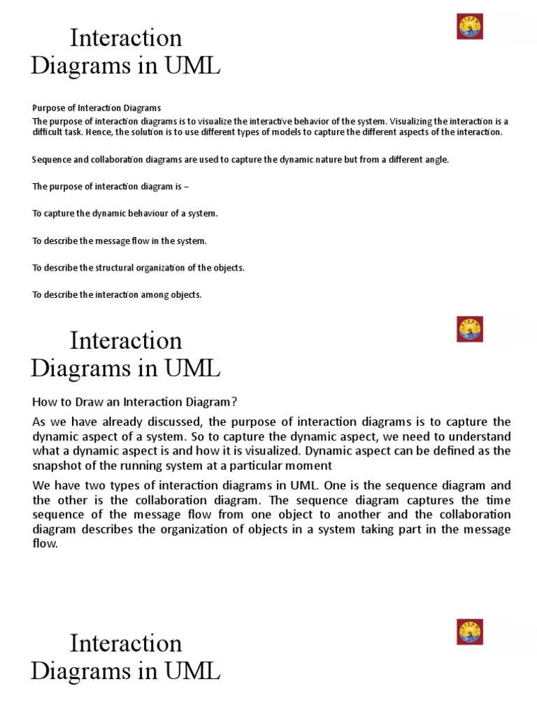 Interaction Diagrams in UML | PDF | Unified Modeling Language | Systems ...