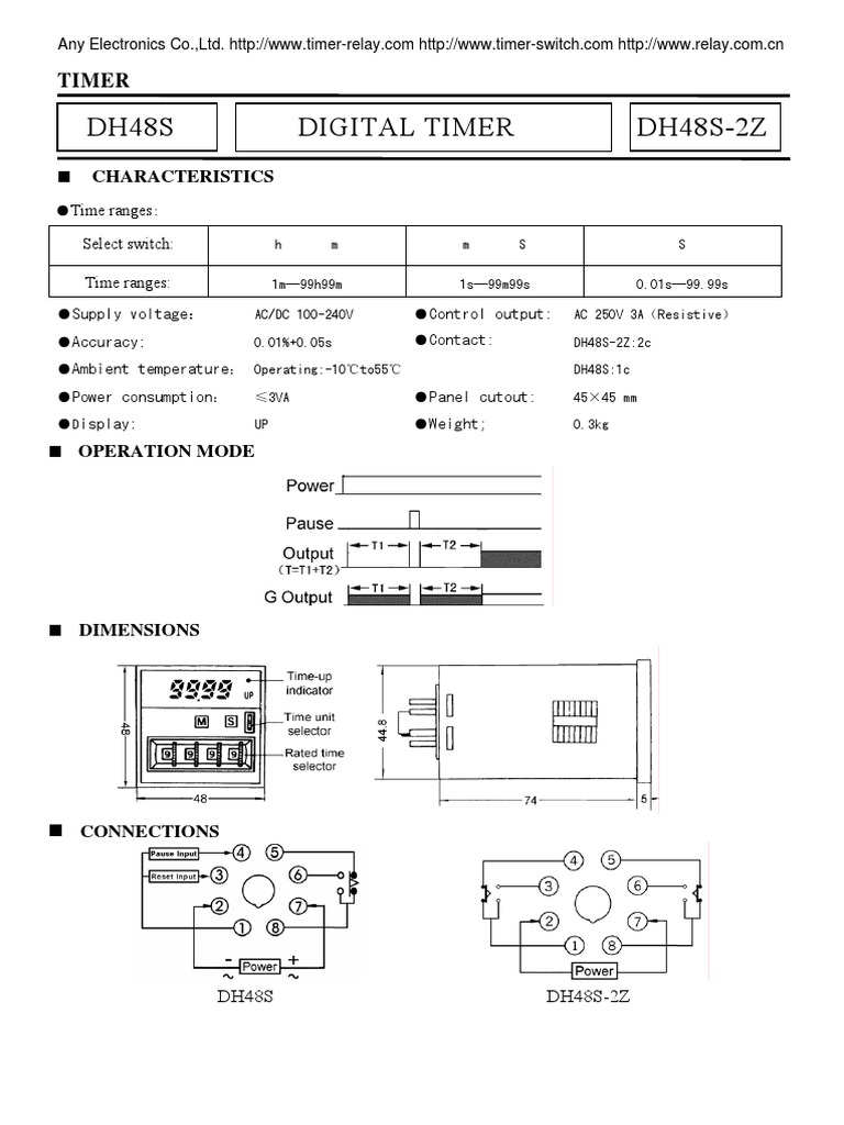 DH48S Digital Timer | PDF