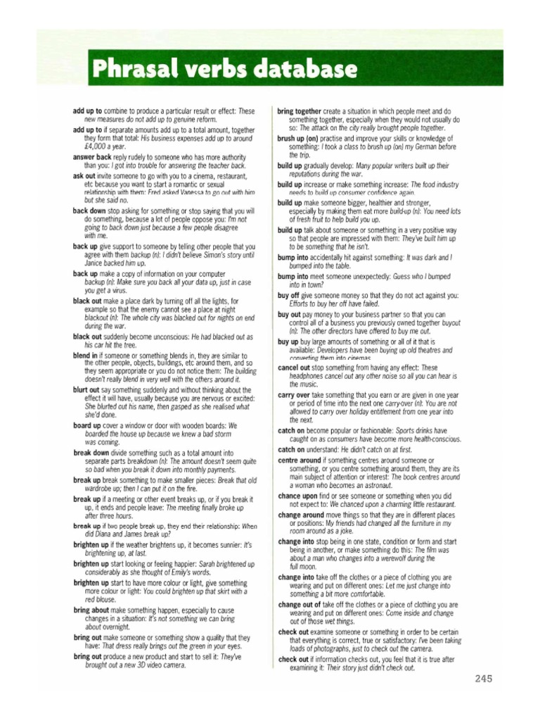 C1 - 2 Phrasal Verbs | PDF