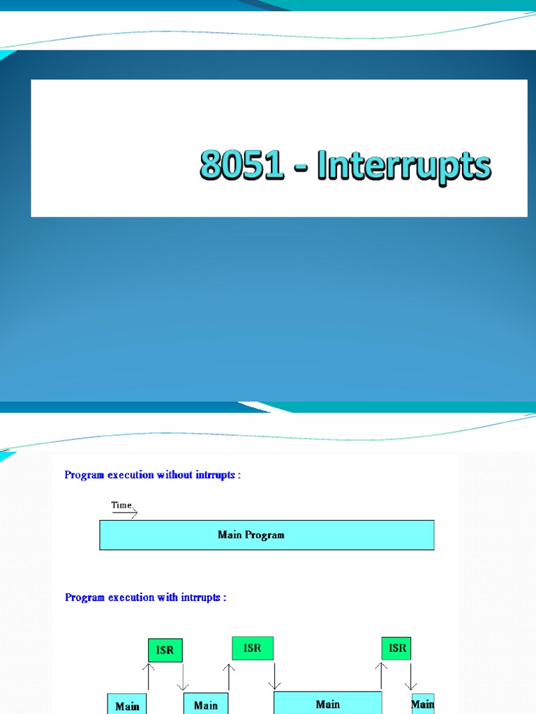 Unit IV 8051 - Interrupts | PDF | Computer Programming | Computer Science Unit IV 8051 - Interrupts | PDF | Computer Programming | Computer Science