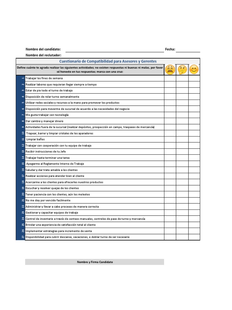 Test de Compatibilidad | PDF