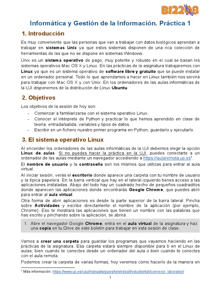 Autoevaluación Practica 1 | Descargar gratis PDF | Distribución de Linux | Archivo de computadora