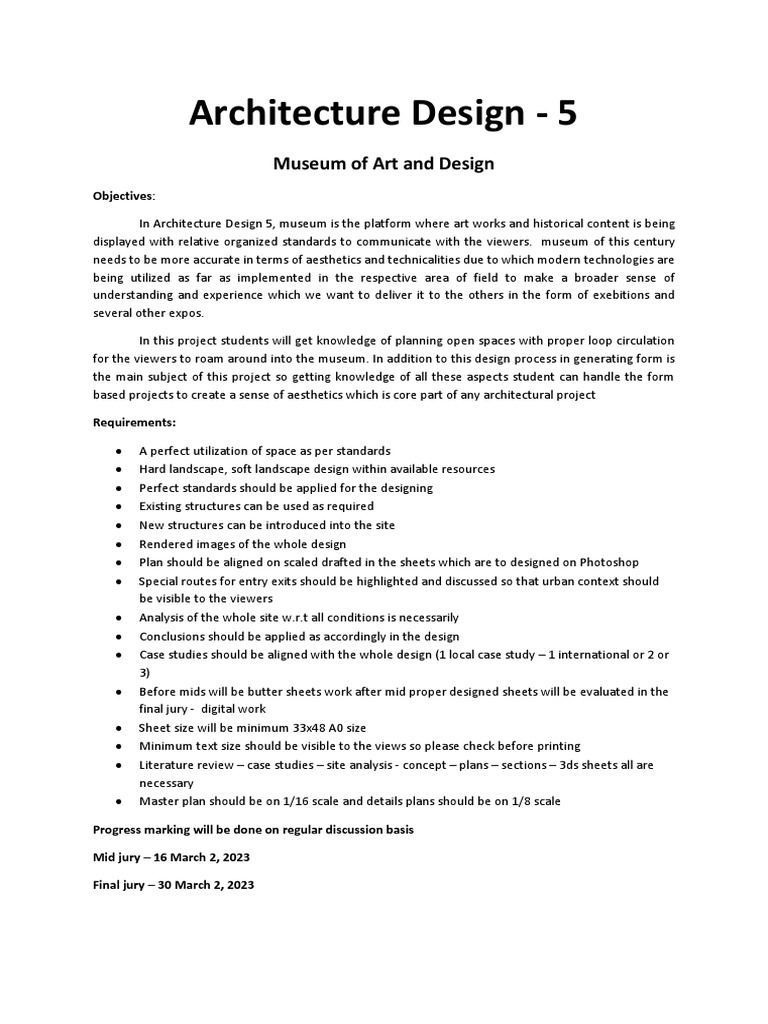 Museum Design Handout | PDF | Design | Museum