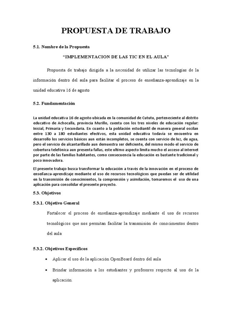 Propuesta de Trabajo Final | PDF | Aprendizaje | Enseñando