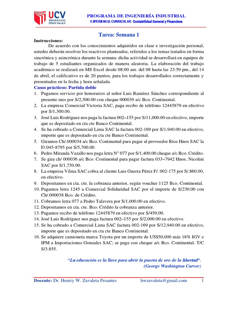 Tarea. Semana 1 | PDF | Servicios financieros | Economias