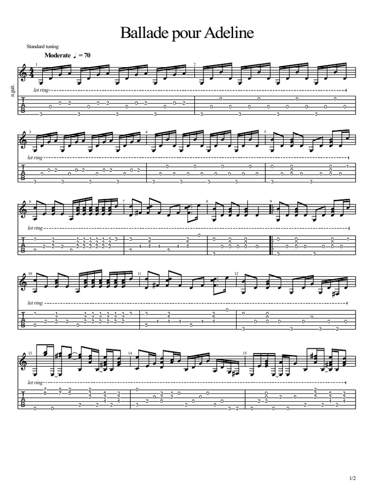 Ballade Pour Adeline | PDF