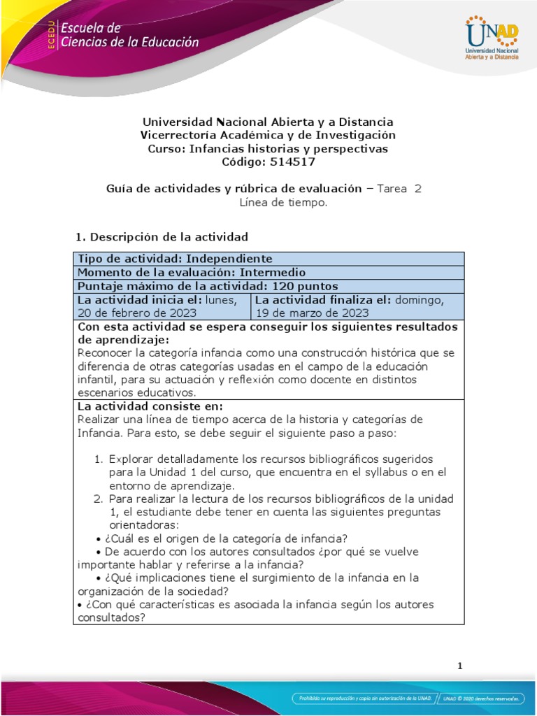 Guia de actividades y Rúbrica de evaluación-Unidad 1 Tarea 2 Línea de ...