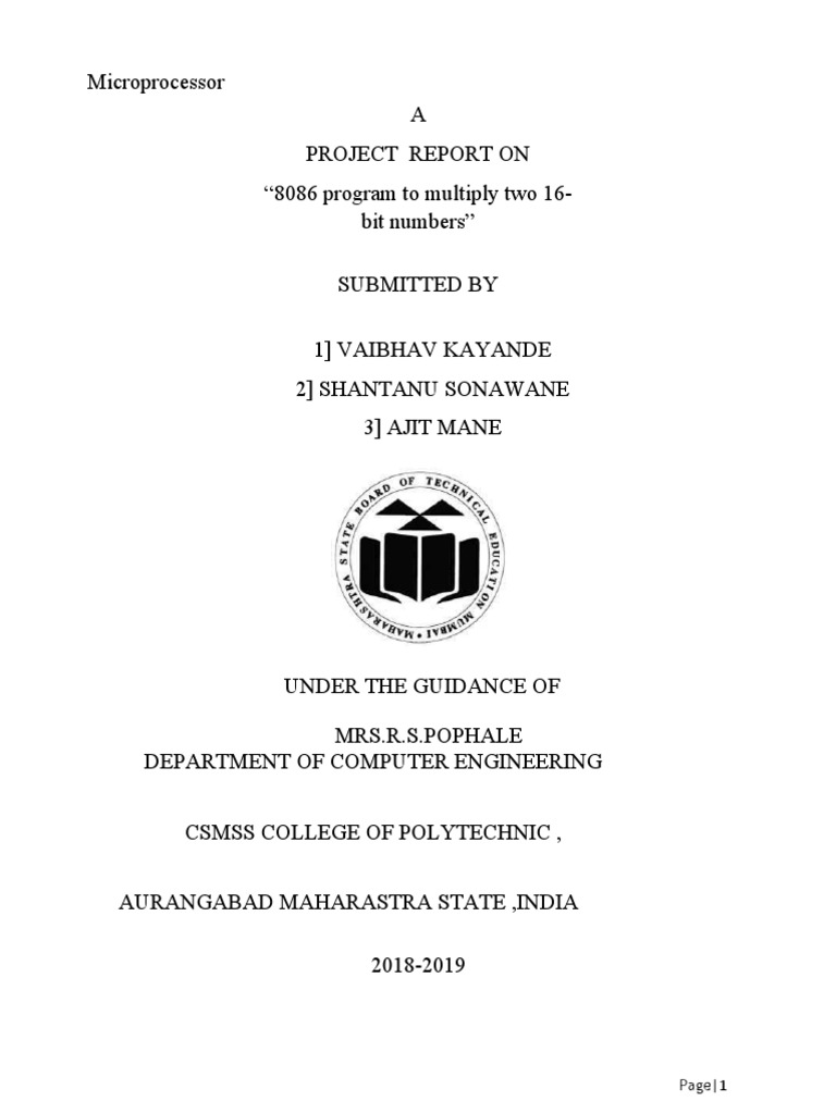 8086 Microprocessor Project | PDF | Central Processing Unit | Computer Engineering