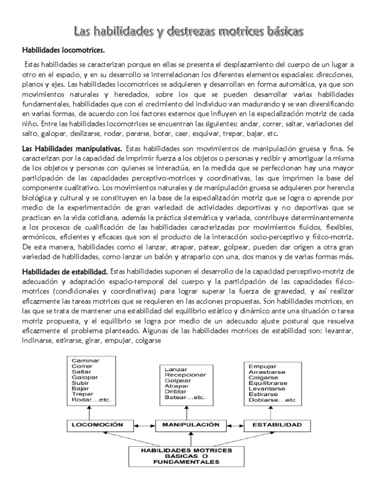 Las Habilidades y Destrezas | PDF | Aprendizaje | Músculo