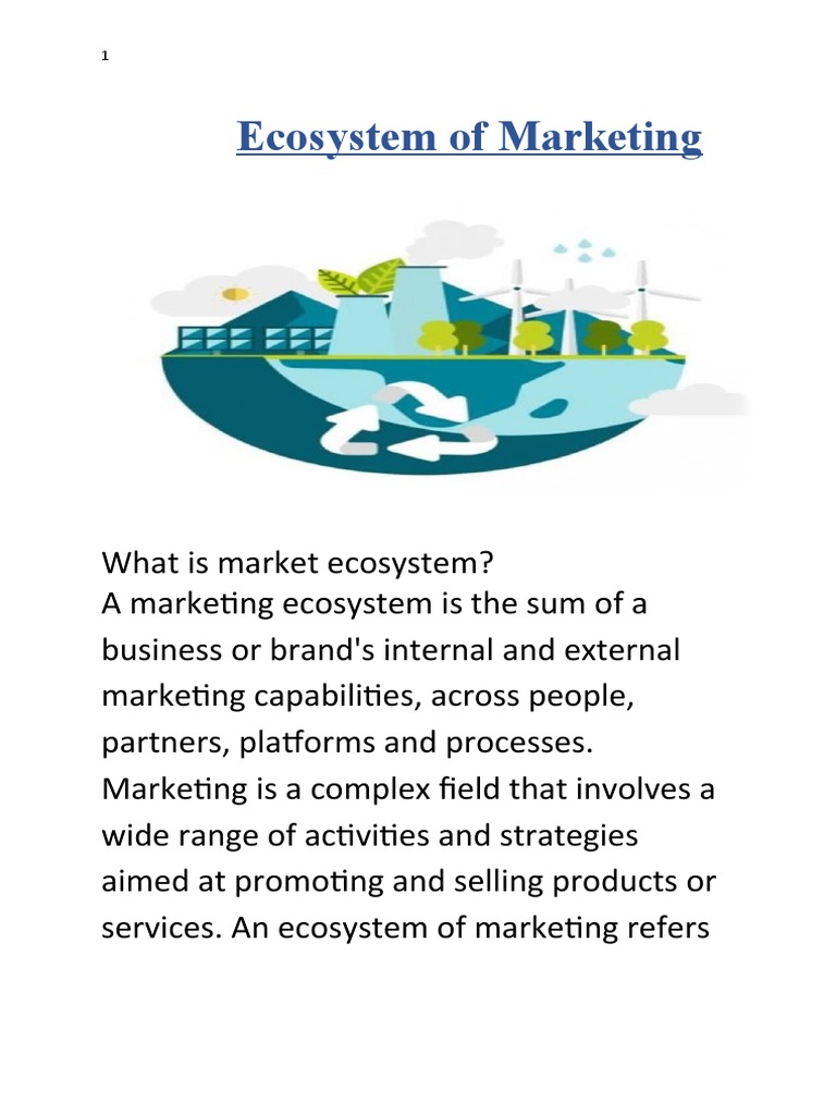 Ecosystem of Marketing | PDF | Marketing | Product (Business)