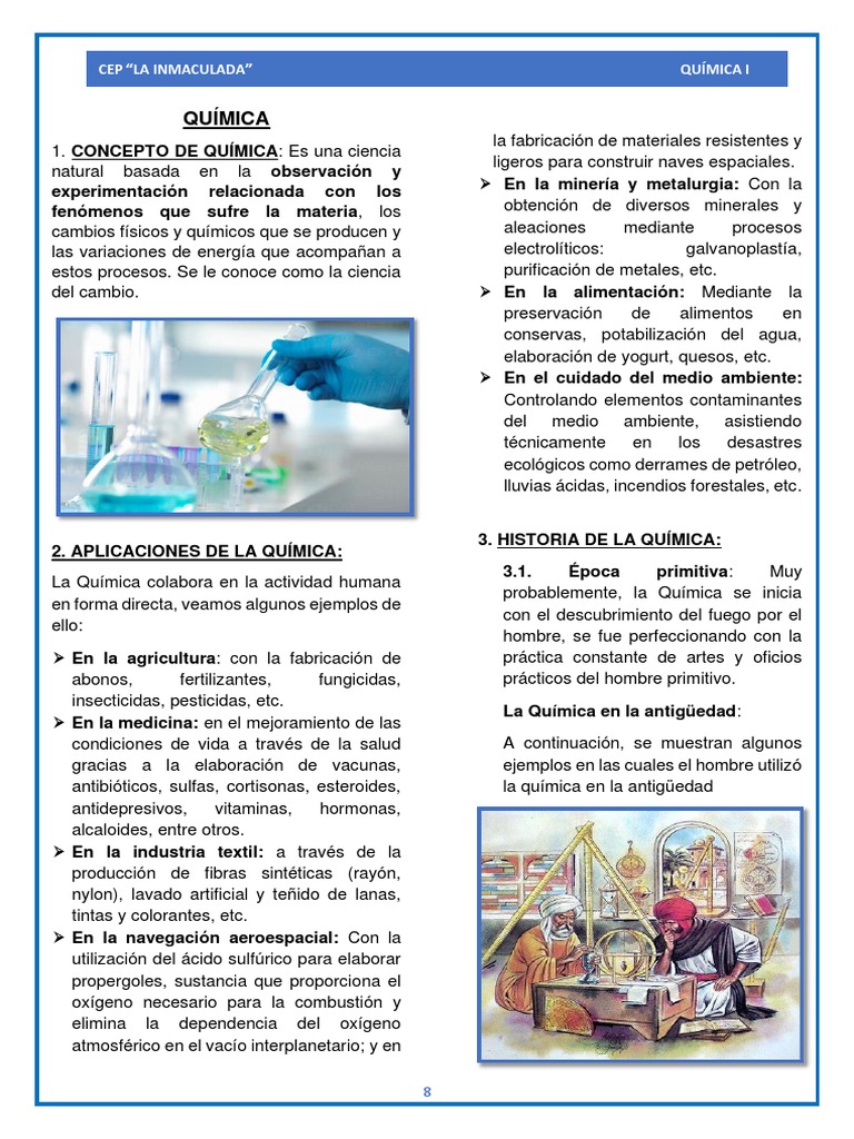 Cuadernillo 2 La Quimica 1ro Sec Pdf Alquimia Química