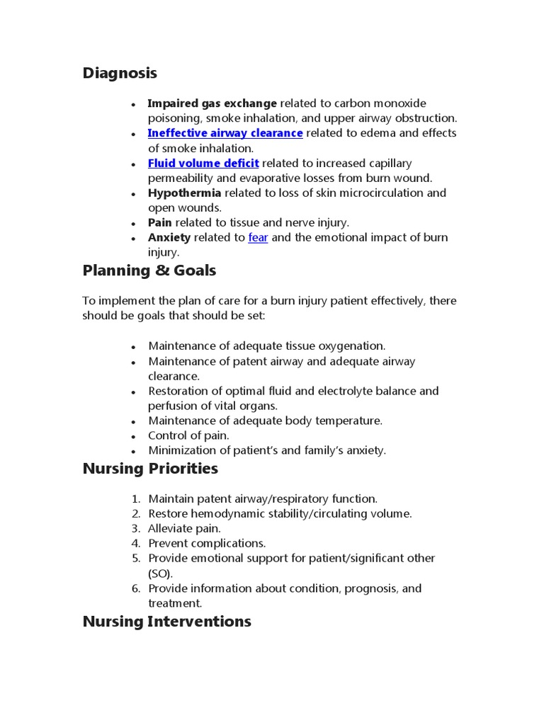 Diagnosis | PDF | Burn | Hypoxia (Medical)