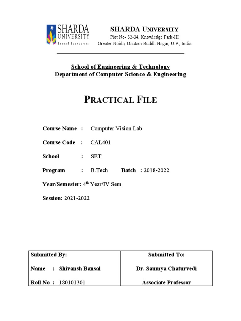 CV Lab File | PDF | Image | Computer Vision CV Lab File | PDF | Image | Computer Vision