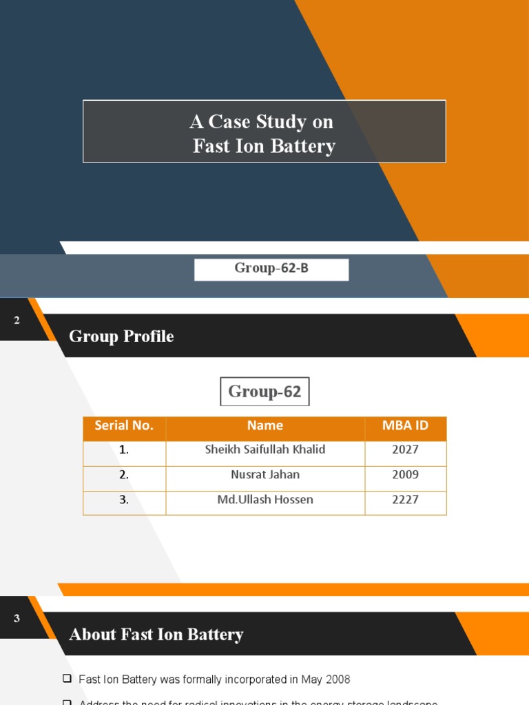 A Case Study On Fast Ion Battery: Group-62-B | PDF | Venture Capital ...