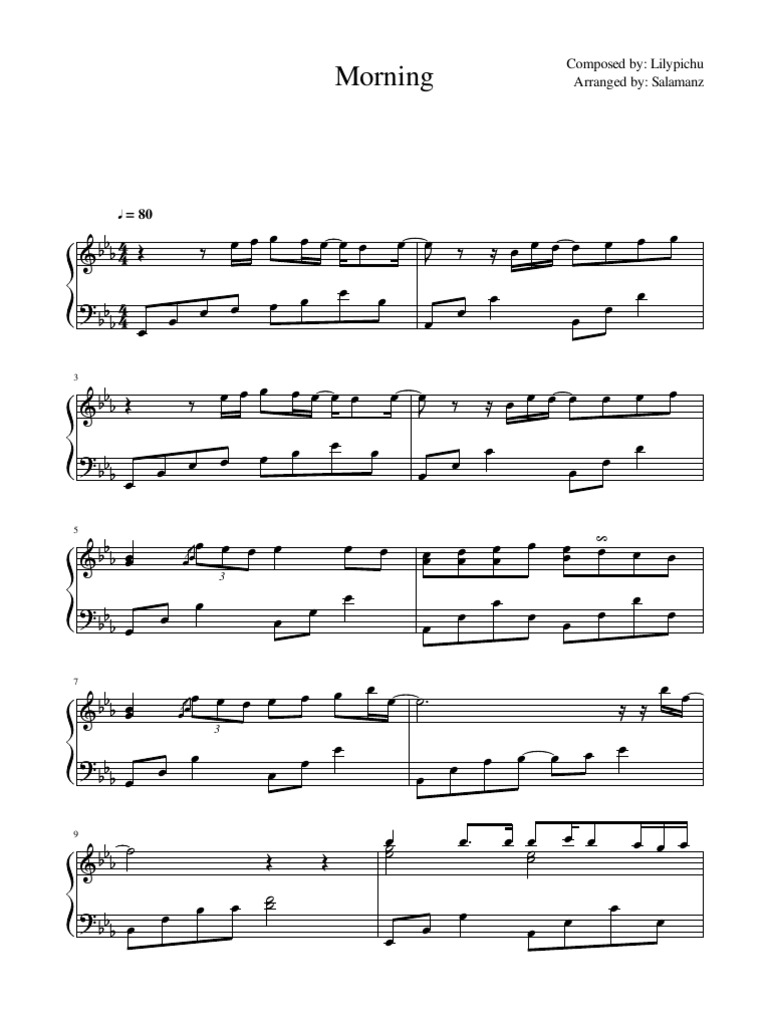 Lilypichu - Morning (Arr. Salamanz) | PDF | Chess