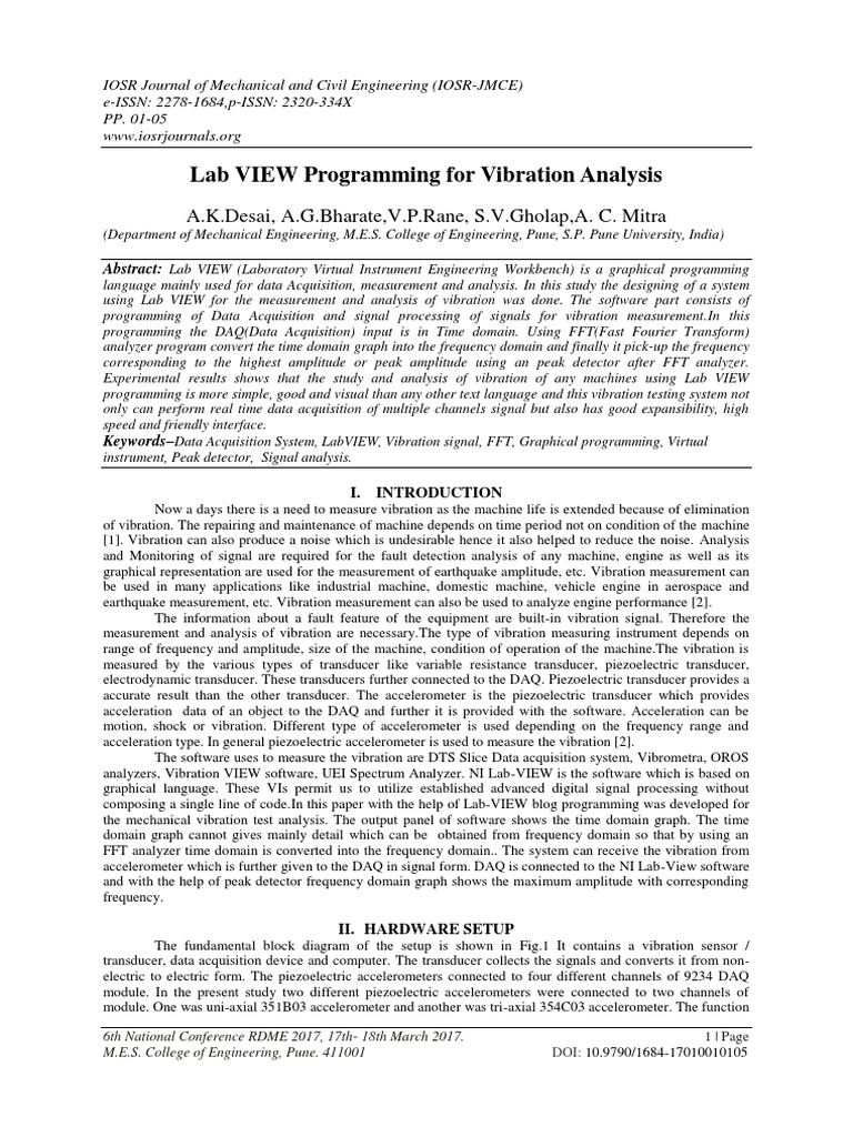 Analisis de Vibraciones Con Labview | PDF | Data Acquisition | Filter (Signal Processing)