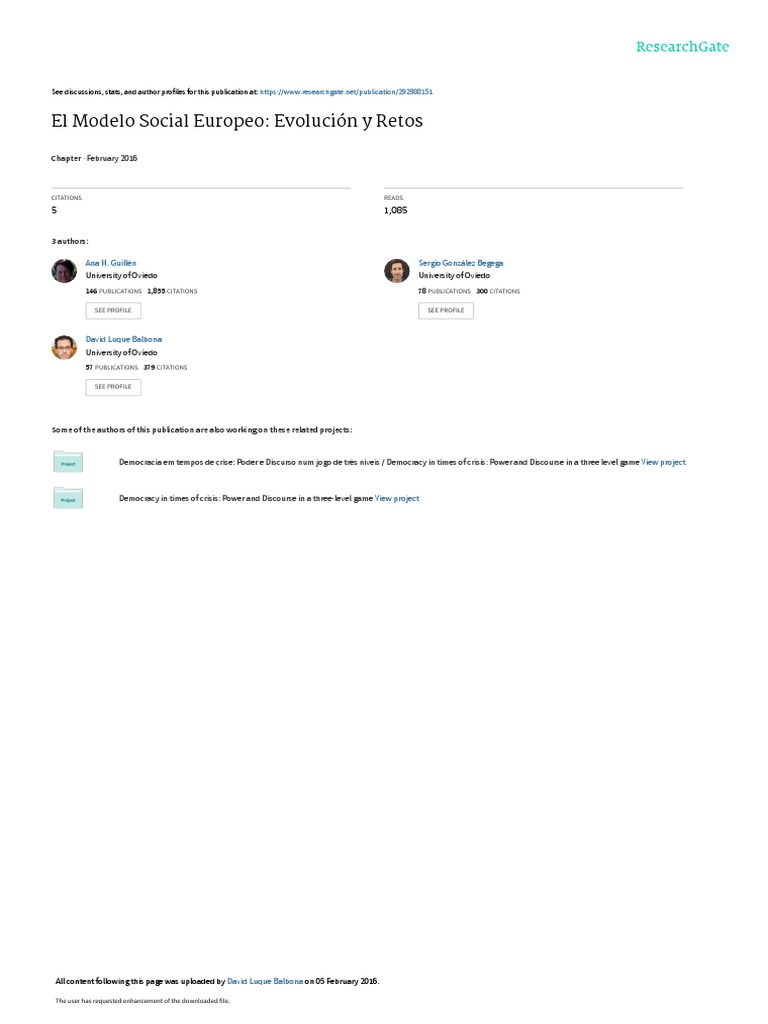 Modelo Social Europeo | PDF | Ciencias Políticas