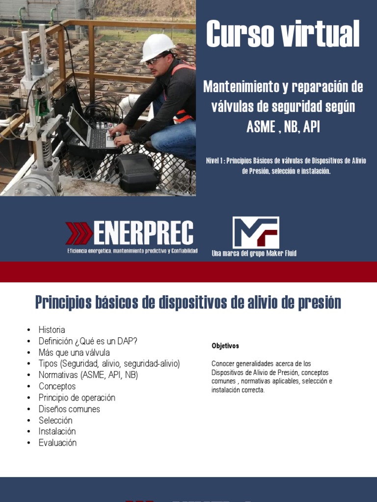 Curso Virtual: Mantenimiento y Reparación de Válvulas de Seguridad ...
