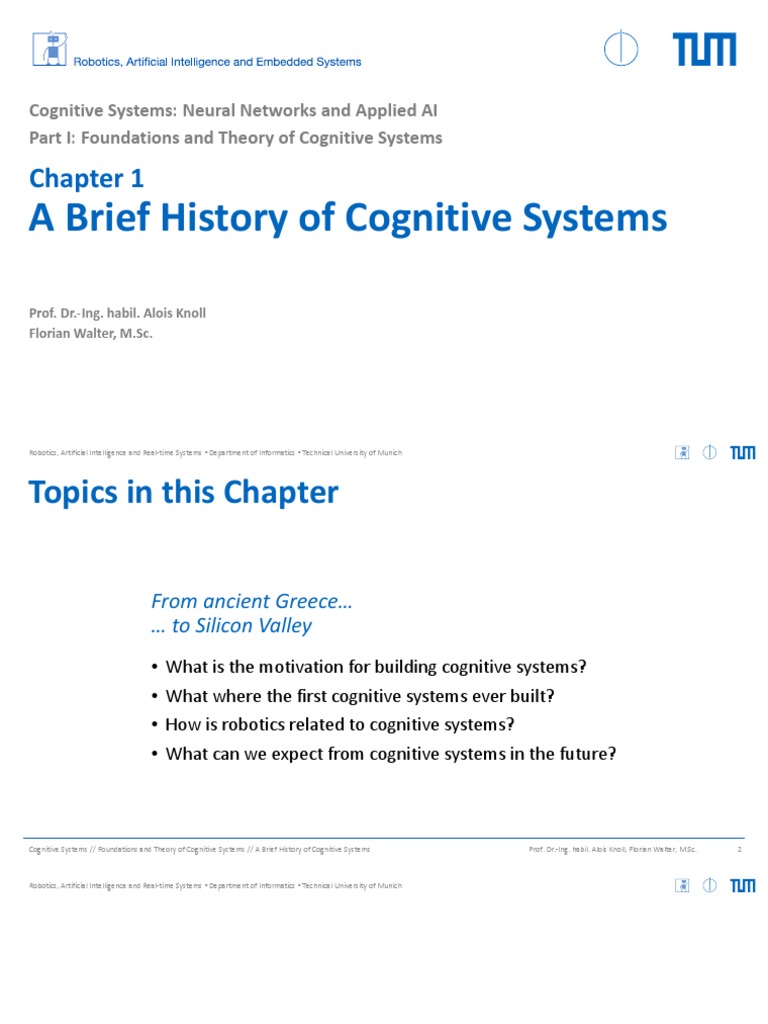 C01-A Brief History of Cognitive Systems | PDF | Artificial ...
