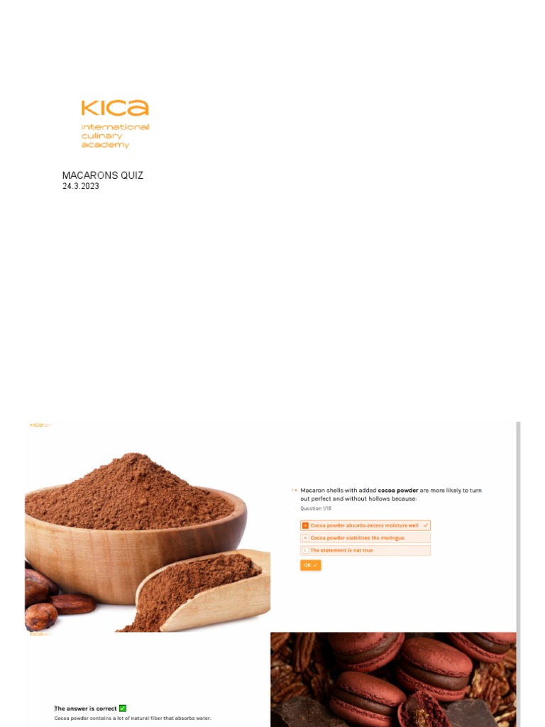 Macarons Kica Questions | PDF