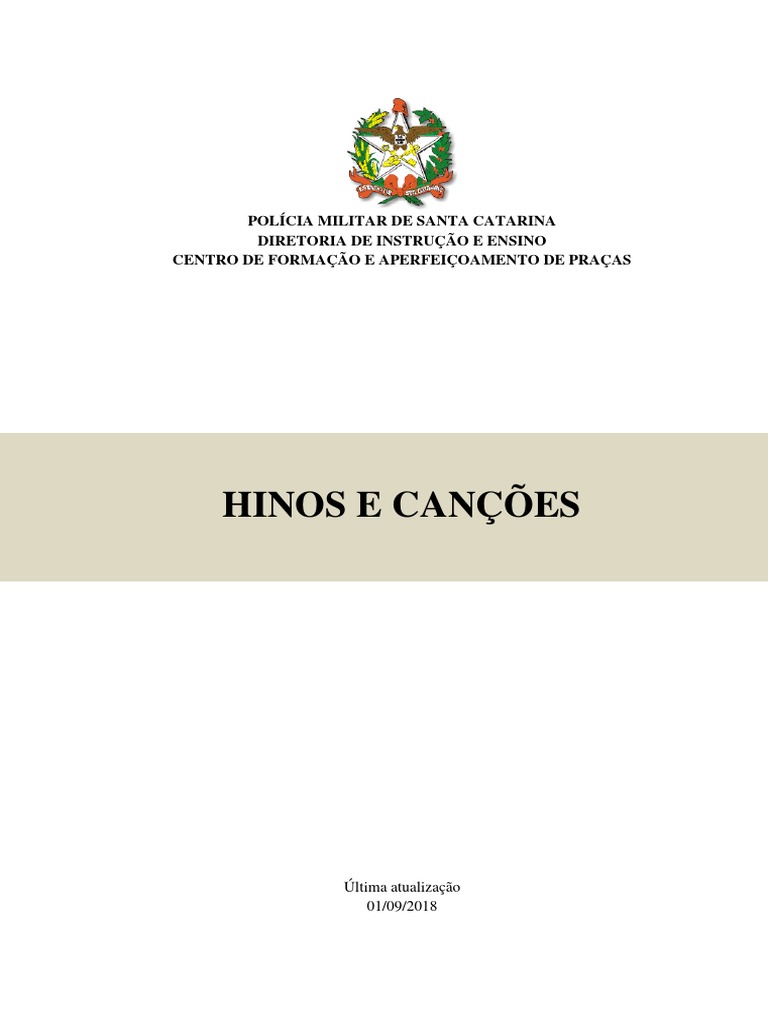 Hinos e Canções Oficiais - LETRA | PDF
