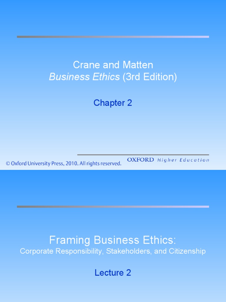 Crane and Matten: Business Ethics (3rd Edition) | PDF | Corporate Social Responsibility ...