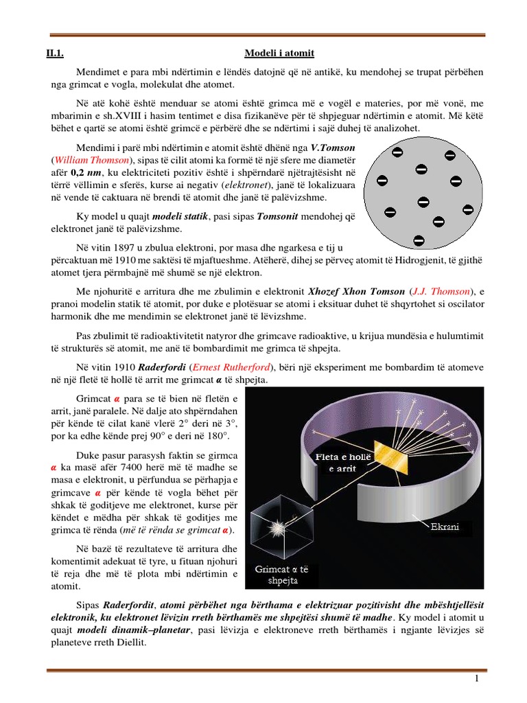 William Thomson: II.1. Modeli I Atomit | PDF