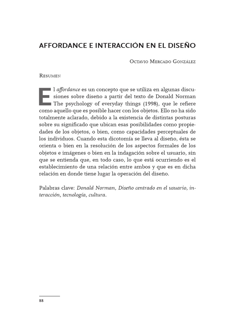 Affordance e Interaccion | PDF | Diseño | Pensamiento
