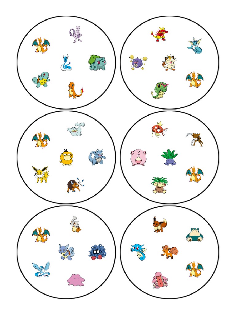 Dobble Pokemon A Imprimer | PDF