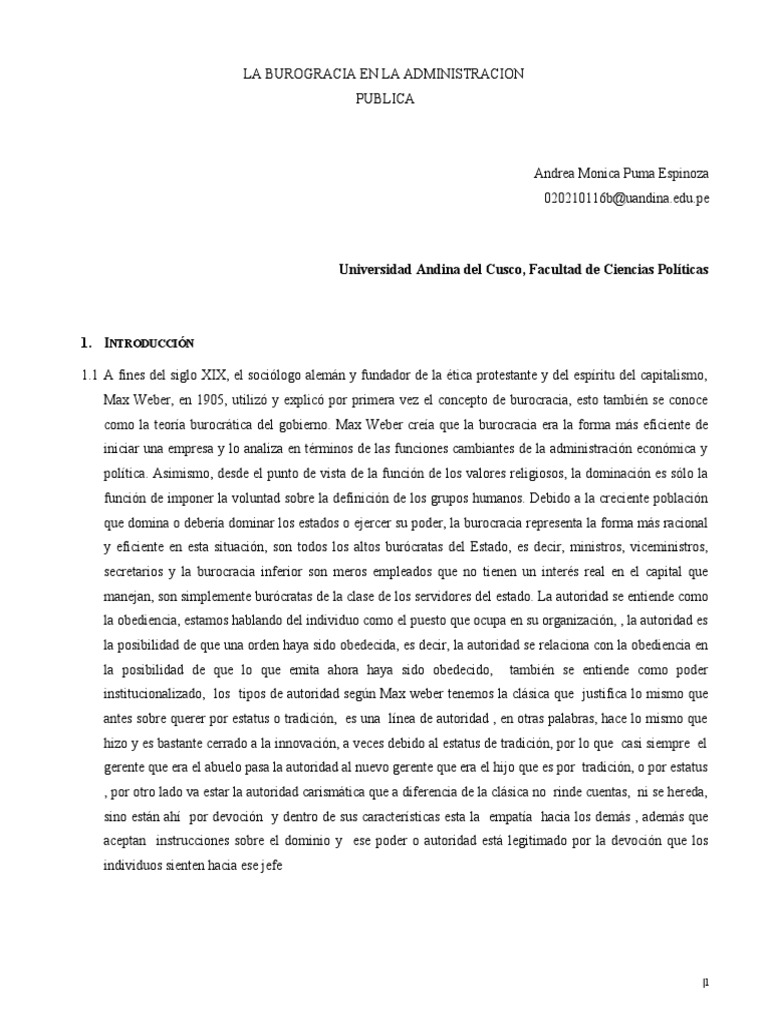 Modelo de PAPER | PDF | Burocracia | Max Weber