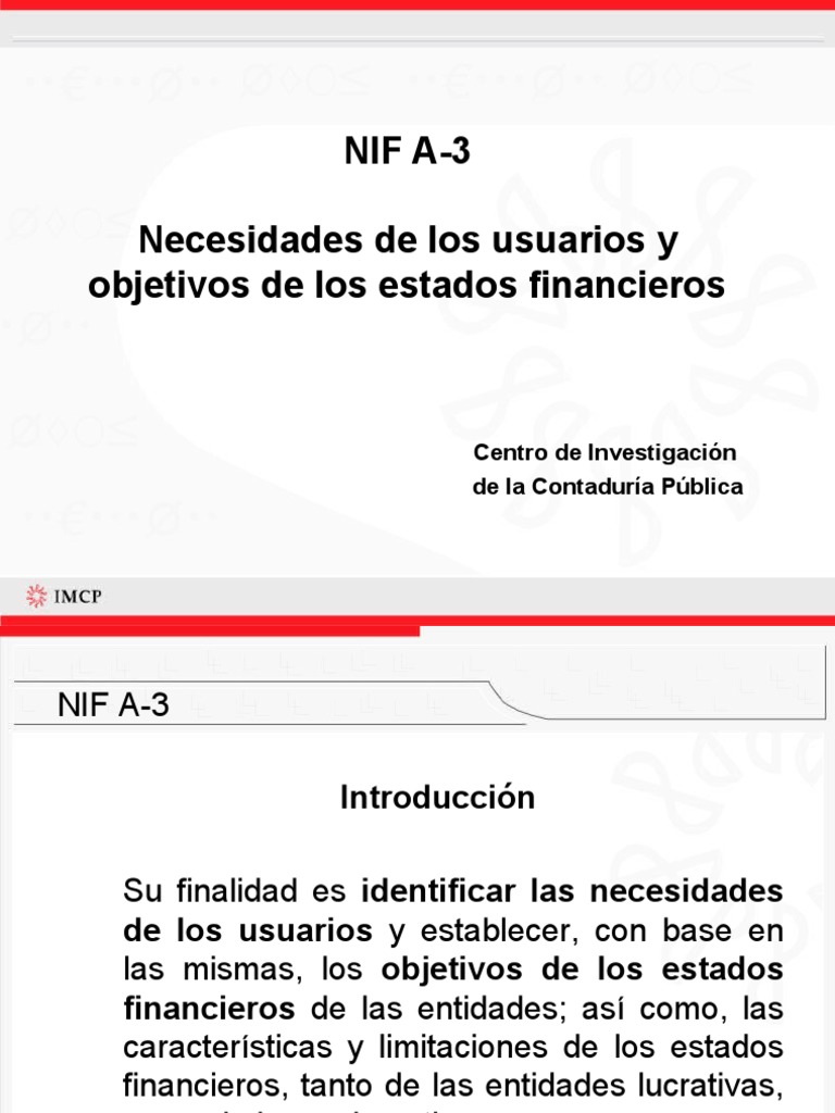 1.10 NIF A-3 Necesidades de Los Usuaria en La IF | Descargar gratis PDF ...