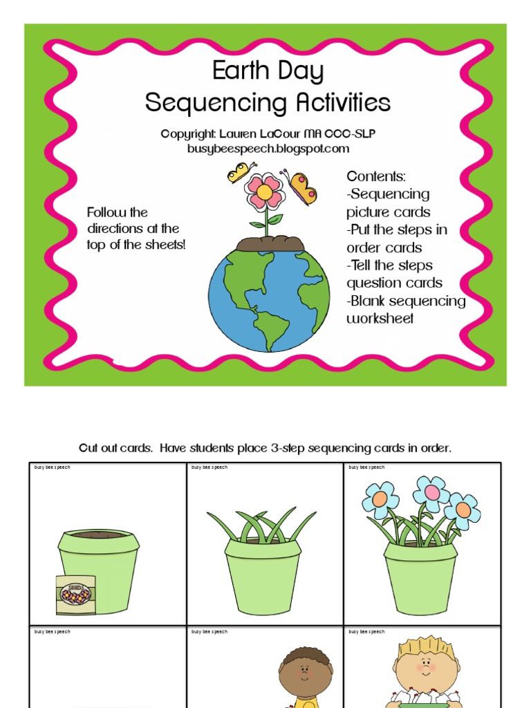 Earth Day Sequencing Activities | PDF