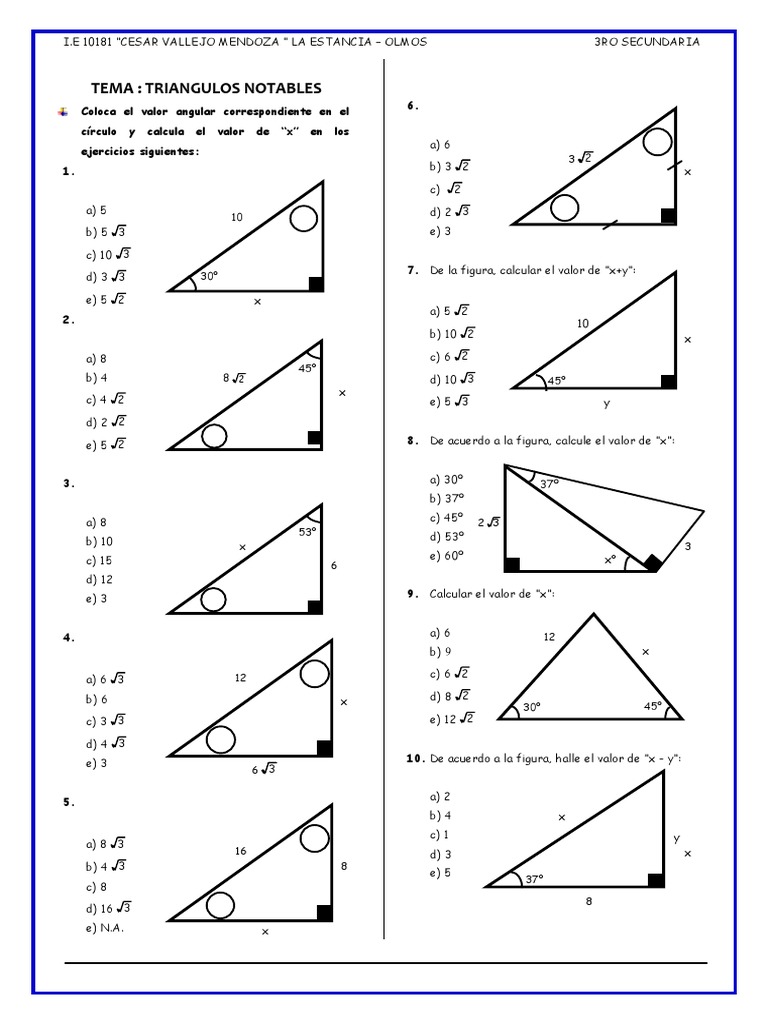 Triangulos Notables | PDF | Ajedrez