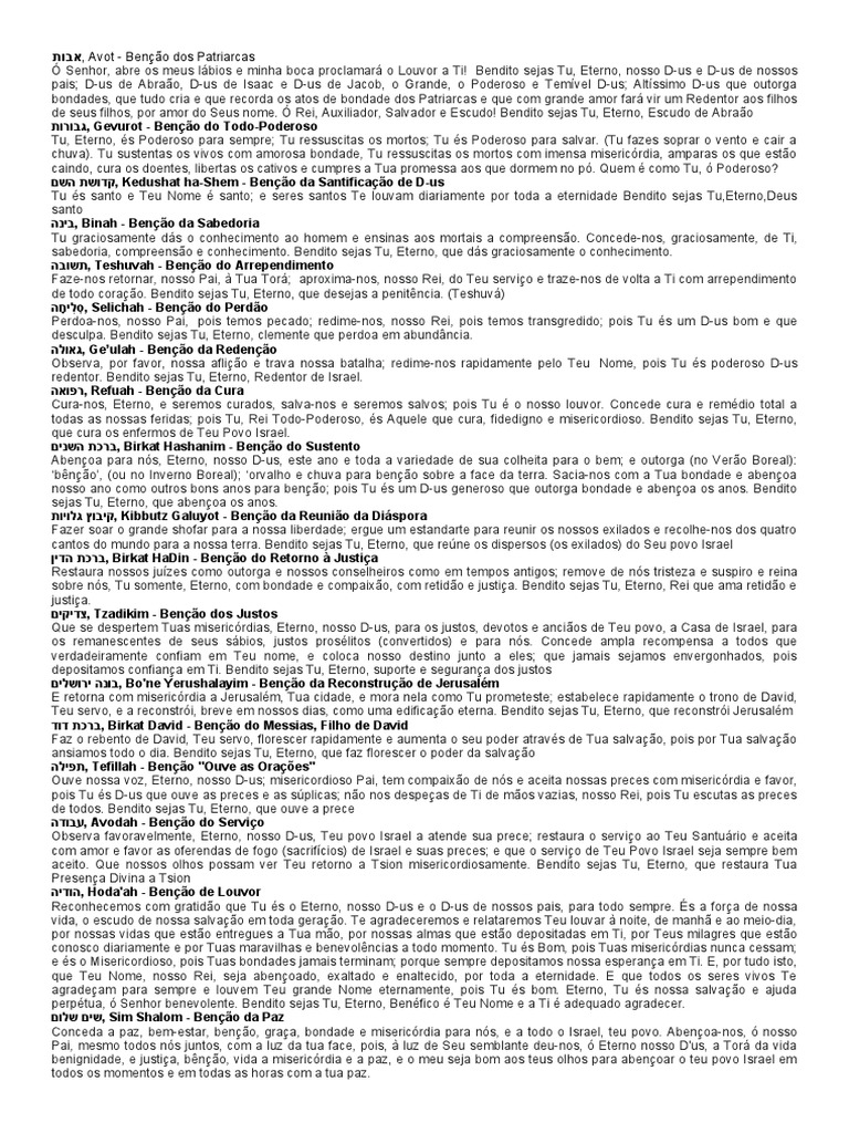 Amida | PDF | Bênção | Oração