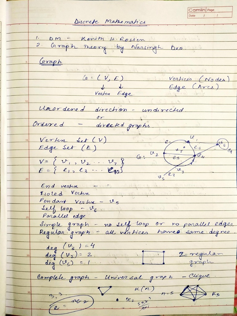 Graph Theory Concepts and Definitions | PDF