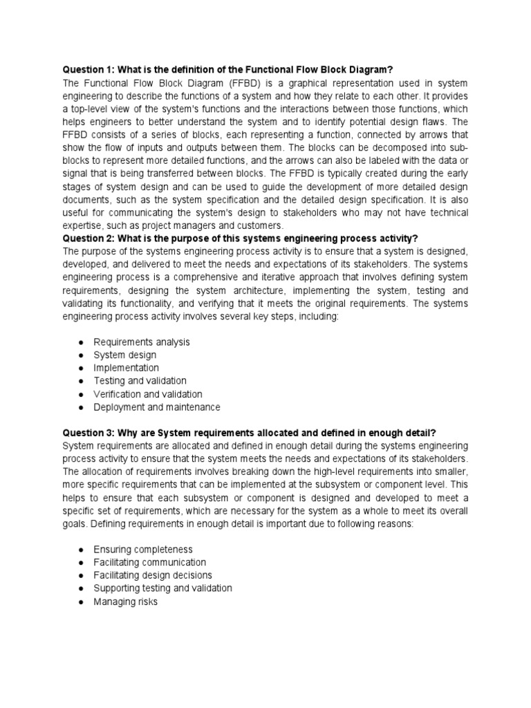 System Engineering Pdf Systems Engineering Engineering Design Process