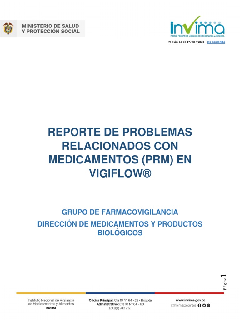 6 Tutorial de Reporte de PRM en VigiFlow para IPS - Versión 3.0 - APROBADO 22MAR2023 | PDF ...