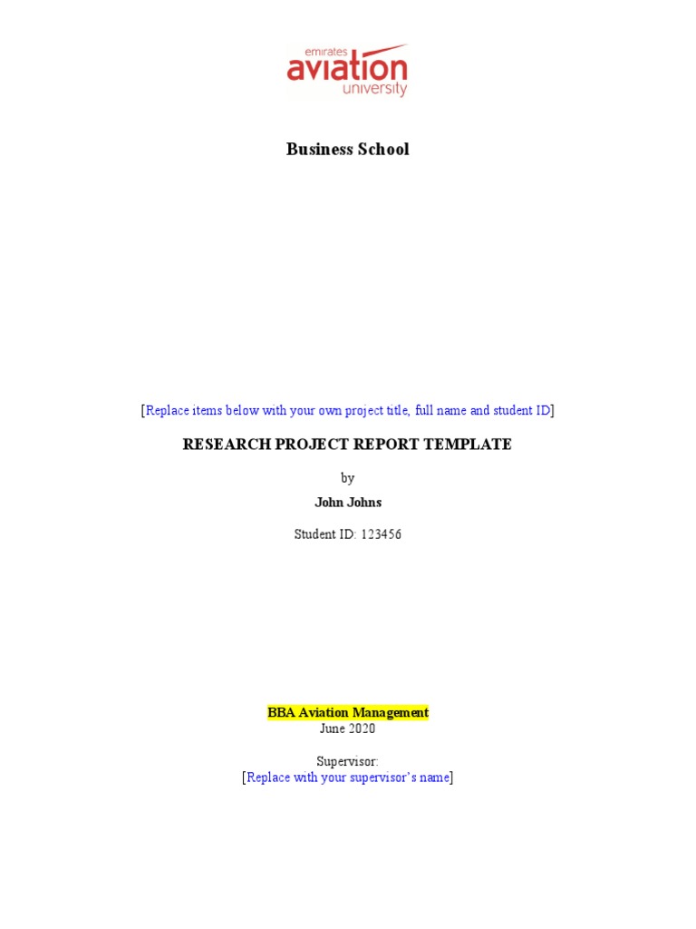 Project Report Template | PDF | Methodology | Abstract (Summary)