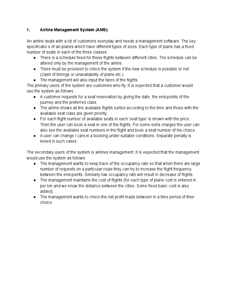 Airline Management and Booking System: A Comprehensive Solution for Airline Scheduling, Pricing ...