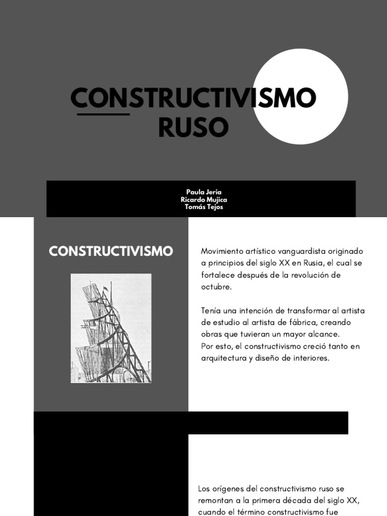 Constructivismo Ruso: Paula Jeria Ricardo Mujica Tomás Tejos | PDF ...