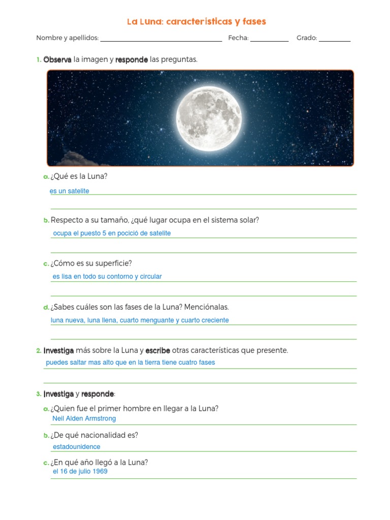 La Luna: características y fases reveladas | PDF | Luna | Objetos ...