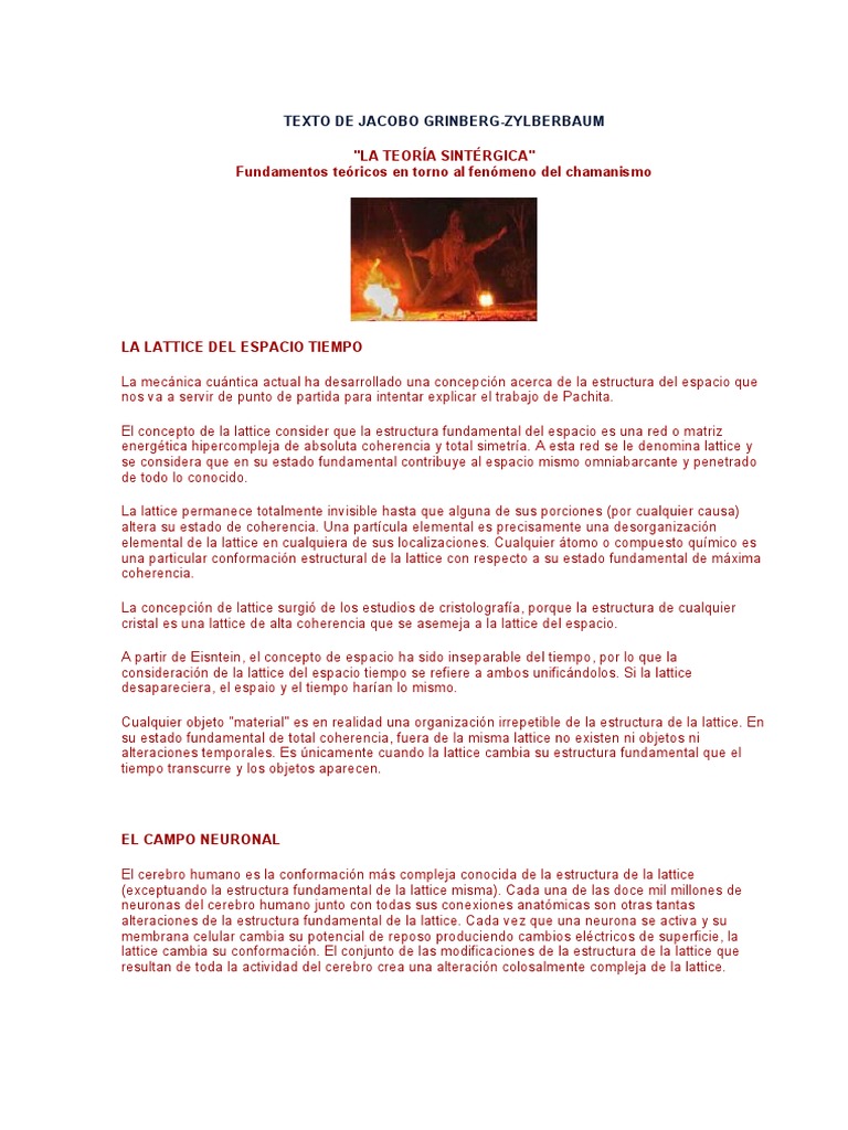 Teoría Sintérgica y Lattice de Grinberg | PDF | Neurona | Cerebro