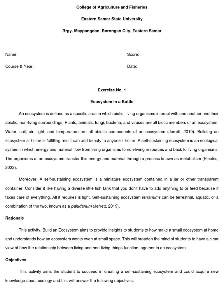 Laboratory Exercises-Ecology | PDF | Compost | Ecosystem