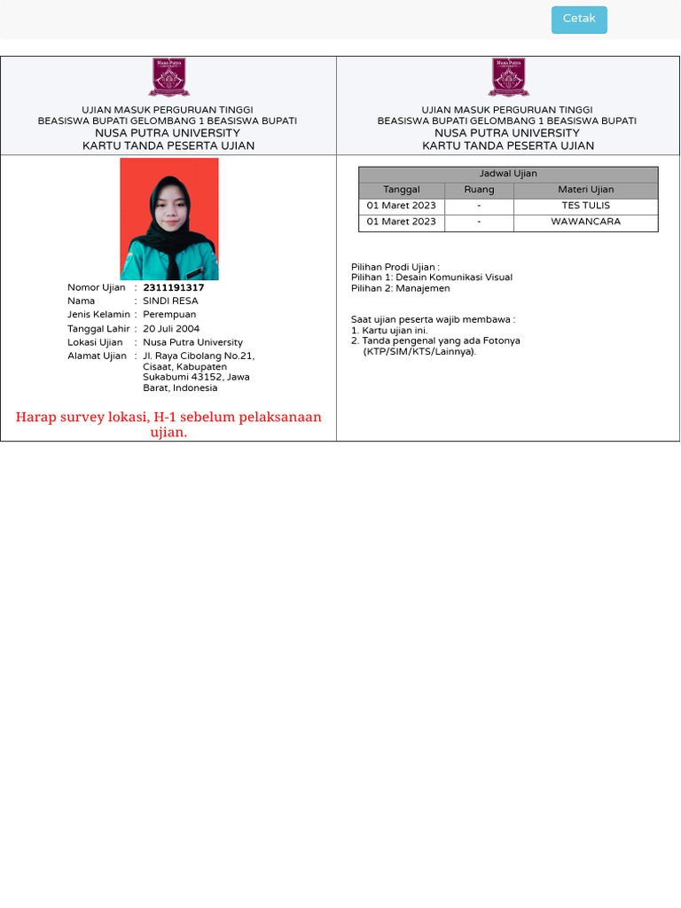 Ujian Masuk PTN | PDF